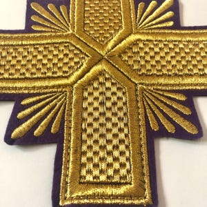Straight Shining Cross Vestment Patch 5.5, 7.5, 10.5, 13, 15, 18 Cm ...