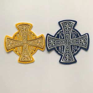 IC XC NIKA Pattern Christian Cross Patch, Liturgical Vestment Appliqué ...