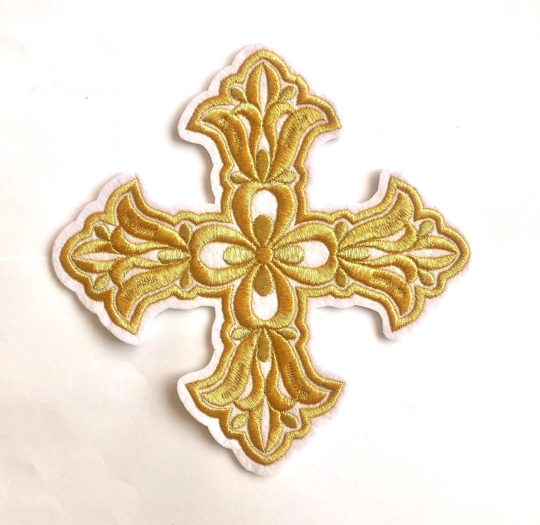 Cross Appliqué Patch in Many Dimensions , Priest Vestments Patch ...