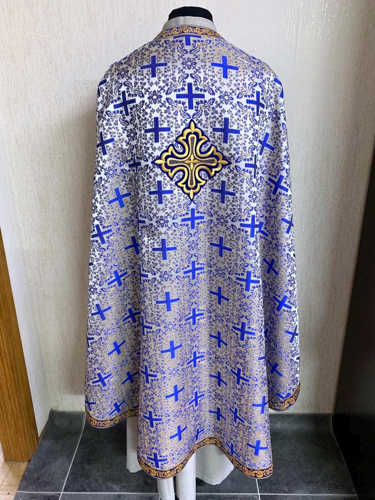 White Gold Orthodox Greek Style Vestments, Custom Priests Vestments ...