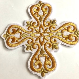 Filigree Design Appliqué Cross 5.5, 7.5, 10.5, 13, 15, 18 Cm Any Sizes ...