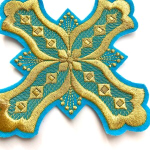 Gold Embroidered Vestment Cross Patch 5.5, 8.5, 13, 15 Cm Vestment ...