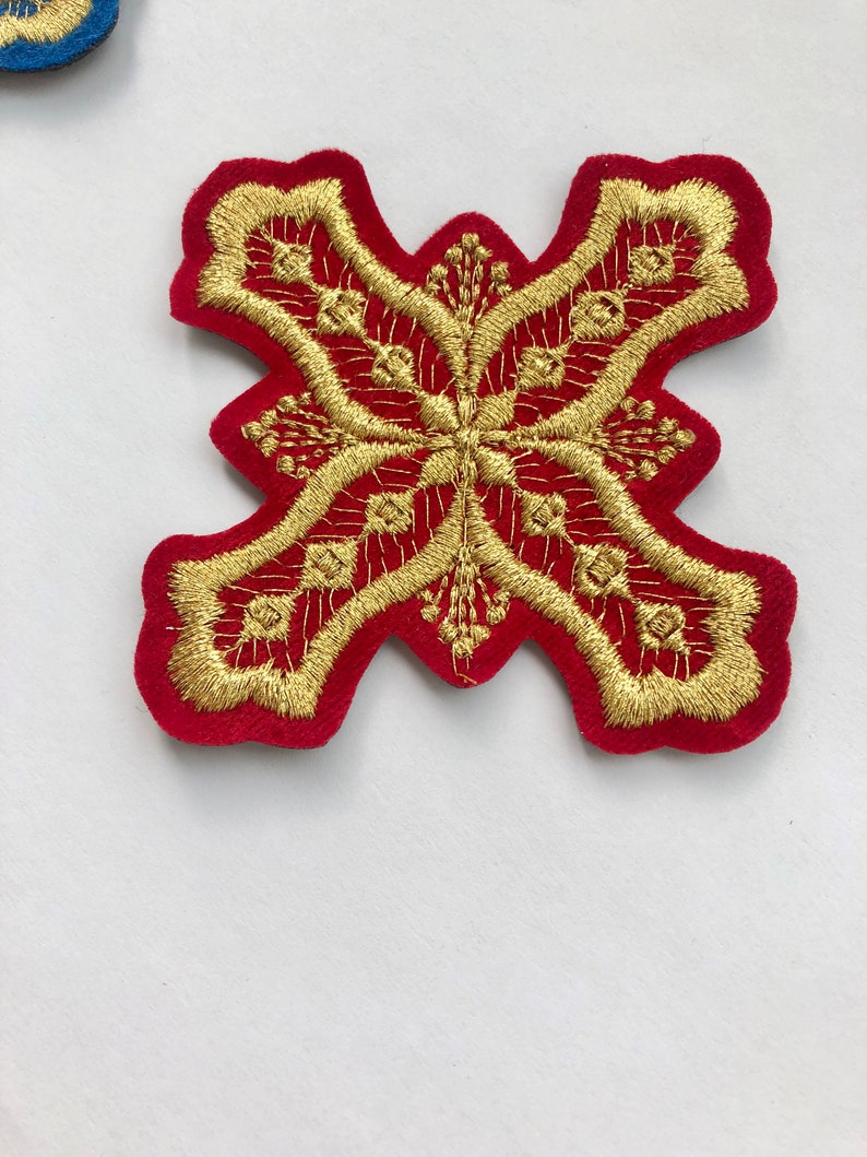 Gold Embroidered Vestment Cross Patch 5.5 8.5 13 15 Cm - Etsy