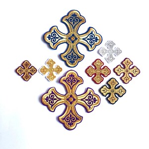 Priest's Cross Set of 14 or More, Gold Embroidered Crosses, Liturgical ...