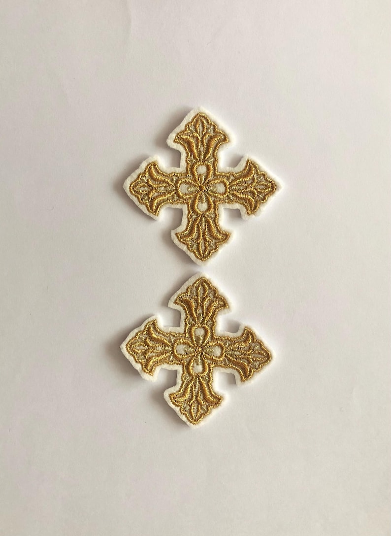 Cross Appliqué Patch in Many Dimensions , Priest Vestments Patch ...