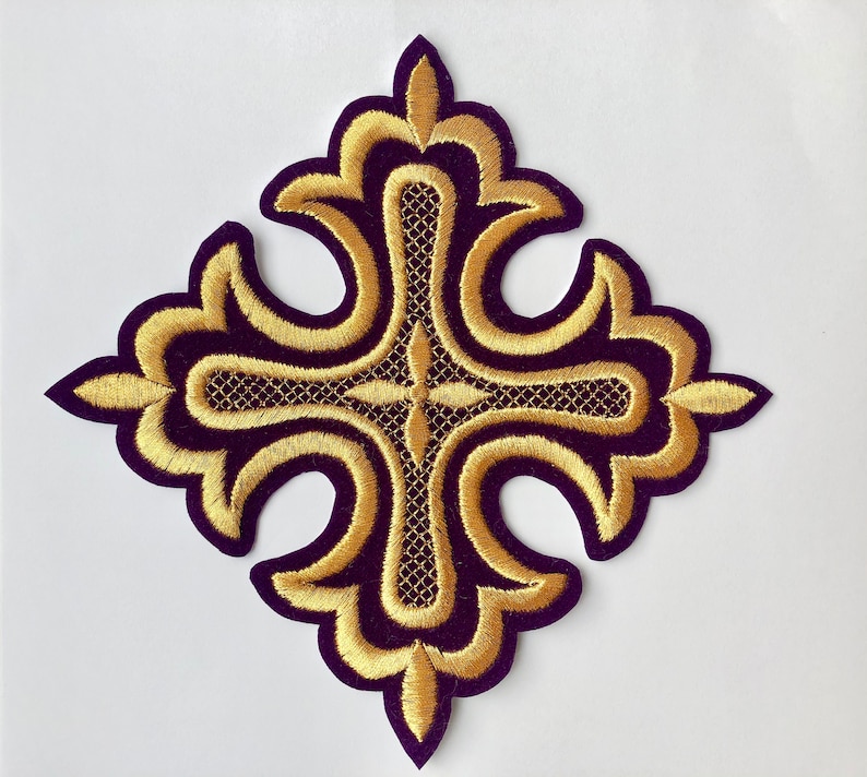 Embroidered Vestment Cross Patch 5 7.5 9.5 12 16.5 Cm - Etsy