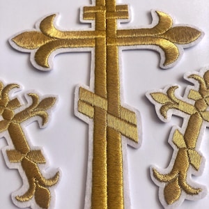 Orthodox Church Christian Cross Patch, Saint Andrew's Cross, Appliqué ...