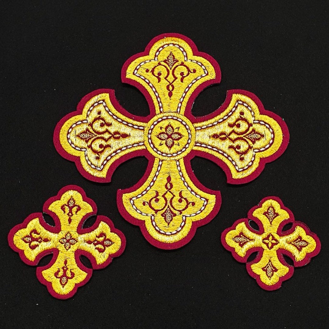 Deacon Vestment Cross Set of 10, Vestment Crosses Appliqué Machine ...