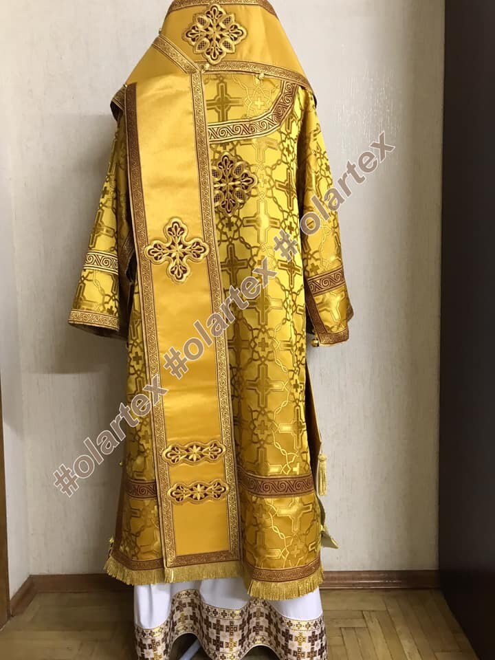Gold Bishop Set Vestment Yellow Archbishop Vestments - Etsy