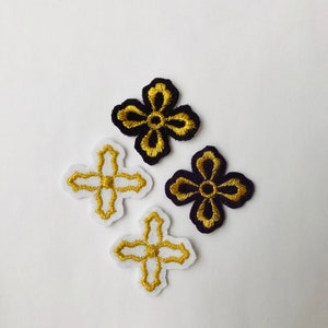 Gold Embroidered Cross Patch Vestment Appliqué Patch 10.5 Cm, 7.5 Cm, 5 ...