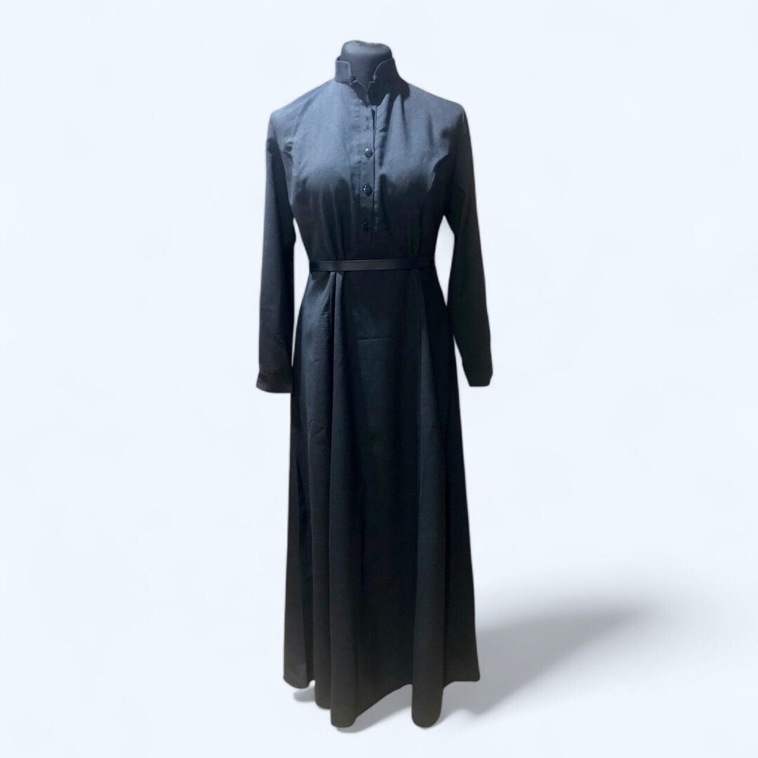 Women Dress Female Cassock With Stand-up Collar in Any Fabrics, Female ...