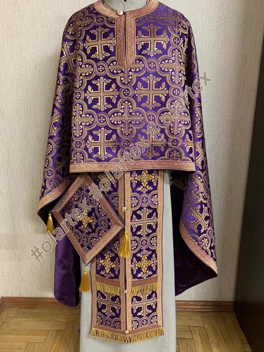 Purple Greek Style Vestments, Orthodox Priest Clergy Vestments, Custom ...