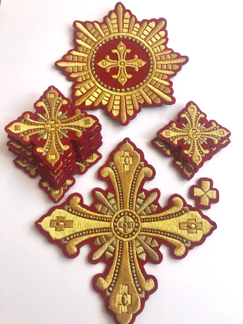 Appliqué Cross Patch 5.5, 7, 9, 12, 16 Cm, Any Sizes, Vestments ...