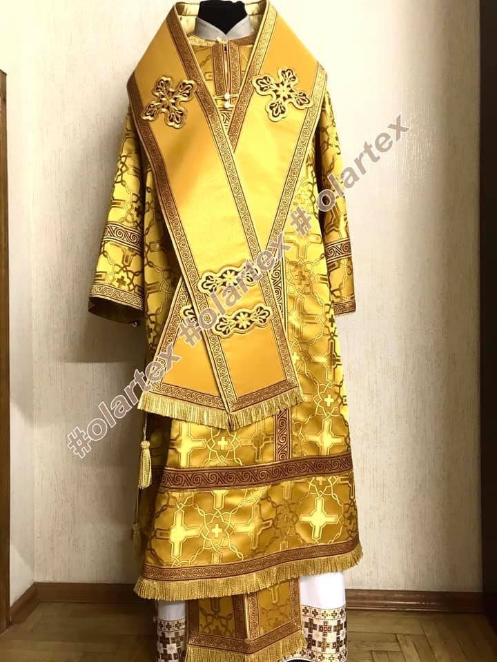 Gold Bishop Set Vestment Yellow Archbishop Vestments - Etsy