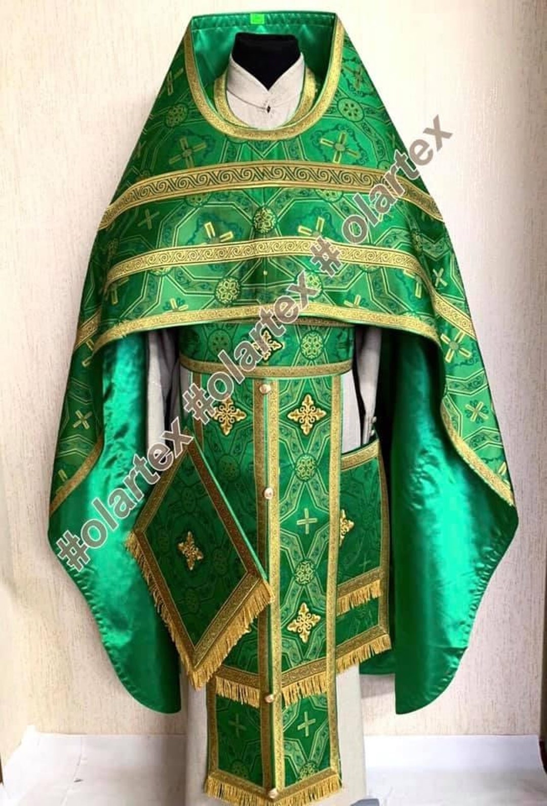 Green Orthodox Vestment Clergy Vestment Set Priest Vestment - Etsy