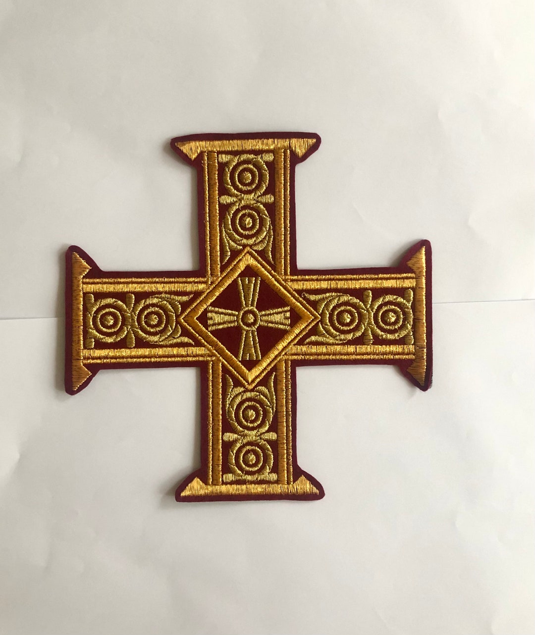 Jerusalem Christian Cross Patch 5.5, 7.5, 10.5, 13, 15, 18 Cm Vestment ...