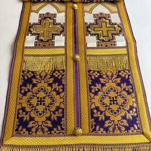 Greek Style White Purple Priest Vestments, Custom Priest Bishop ...