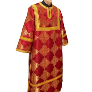 Altar Boy Dalmatic Robe, Altar Reader Vestments Embroidered Cross Patch ...