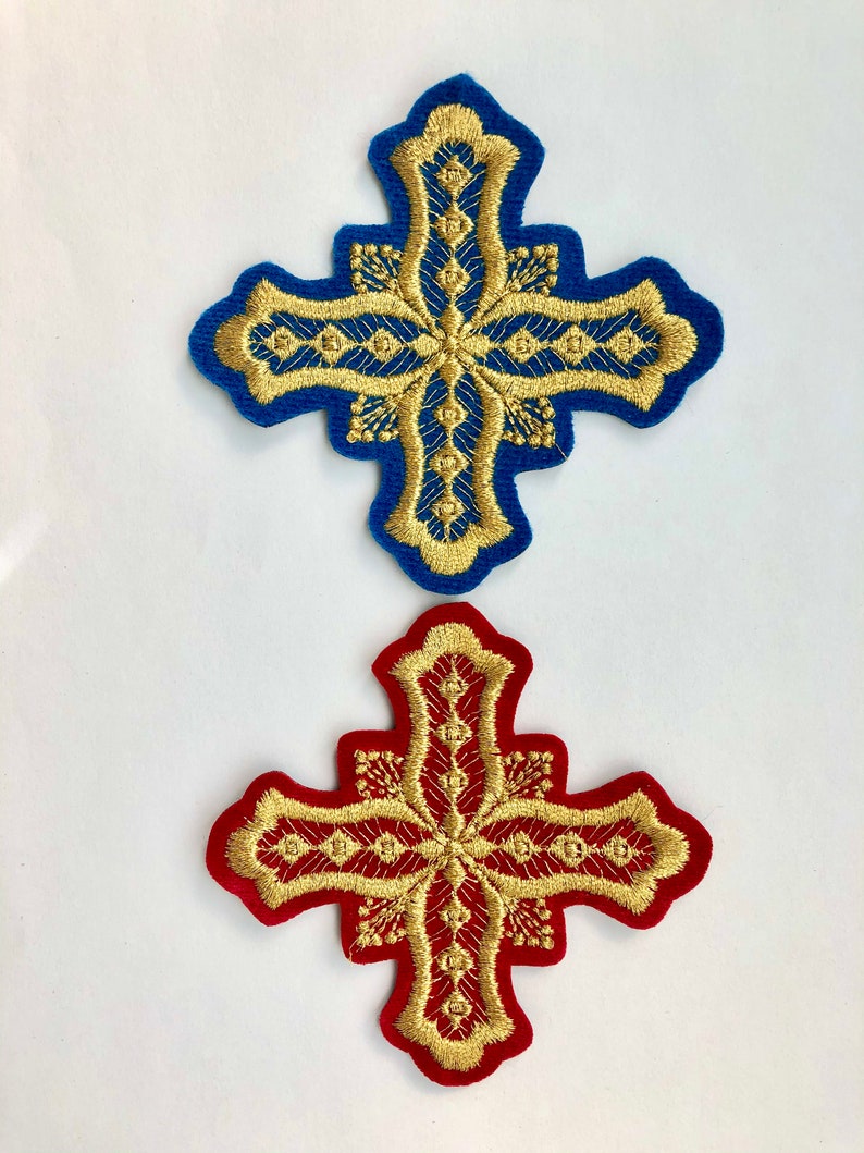 Gold Embroidered Vestment Cross Patch 5.5 8.5 13 15 Cm - Etsy