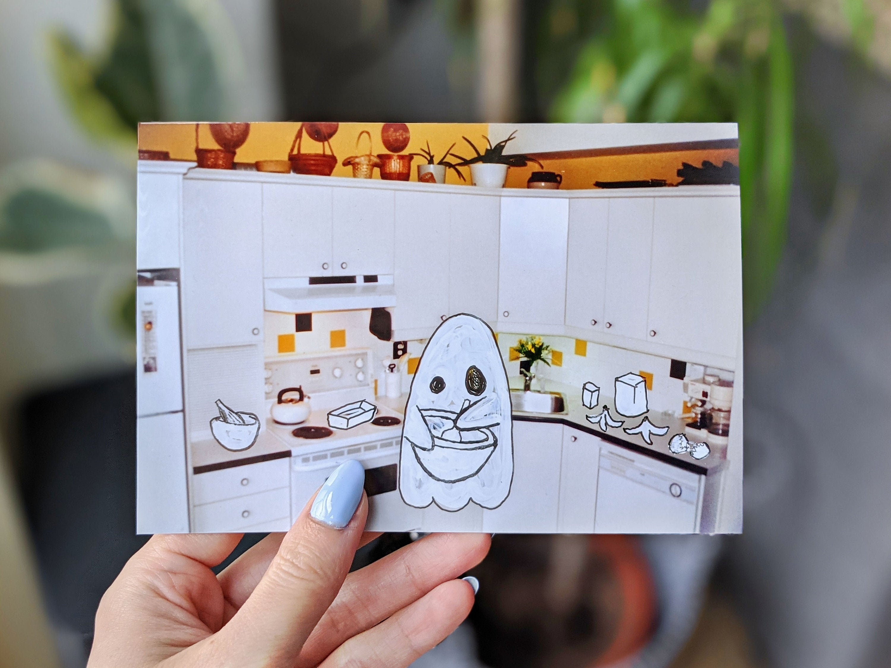 Baking Ghost Drawing - 6x4 Inch Print - Etsy