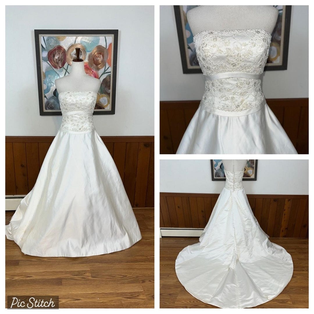Gorgeous Exclusive Bridals Strapless Satin Wedding Gown! - Etsy