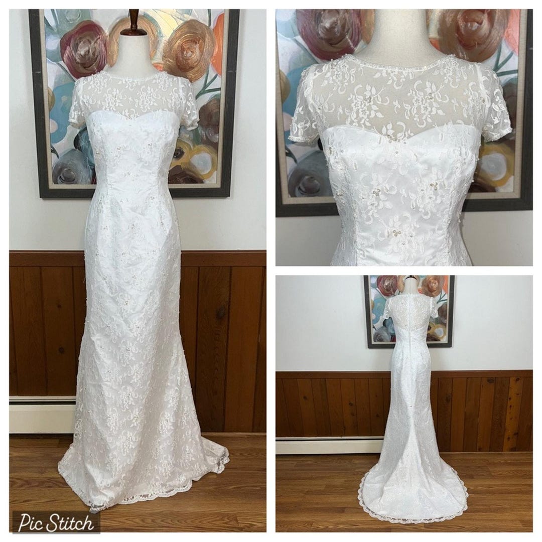 Gorgeous Mori Lee Lace Sheath Wedding Gown - Etsy