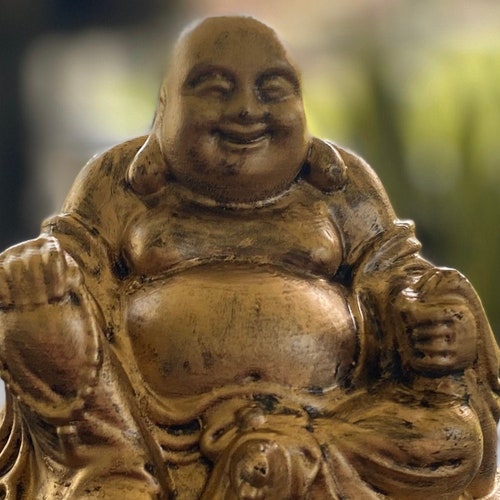 Happy Buddha 3D Printed and Hand Painted Sculpture | Etsy