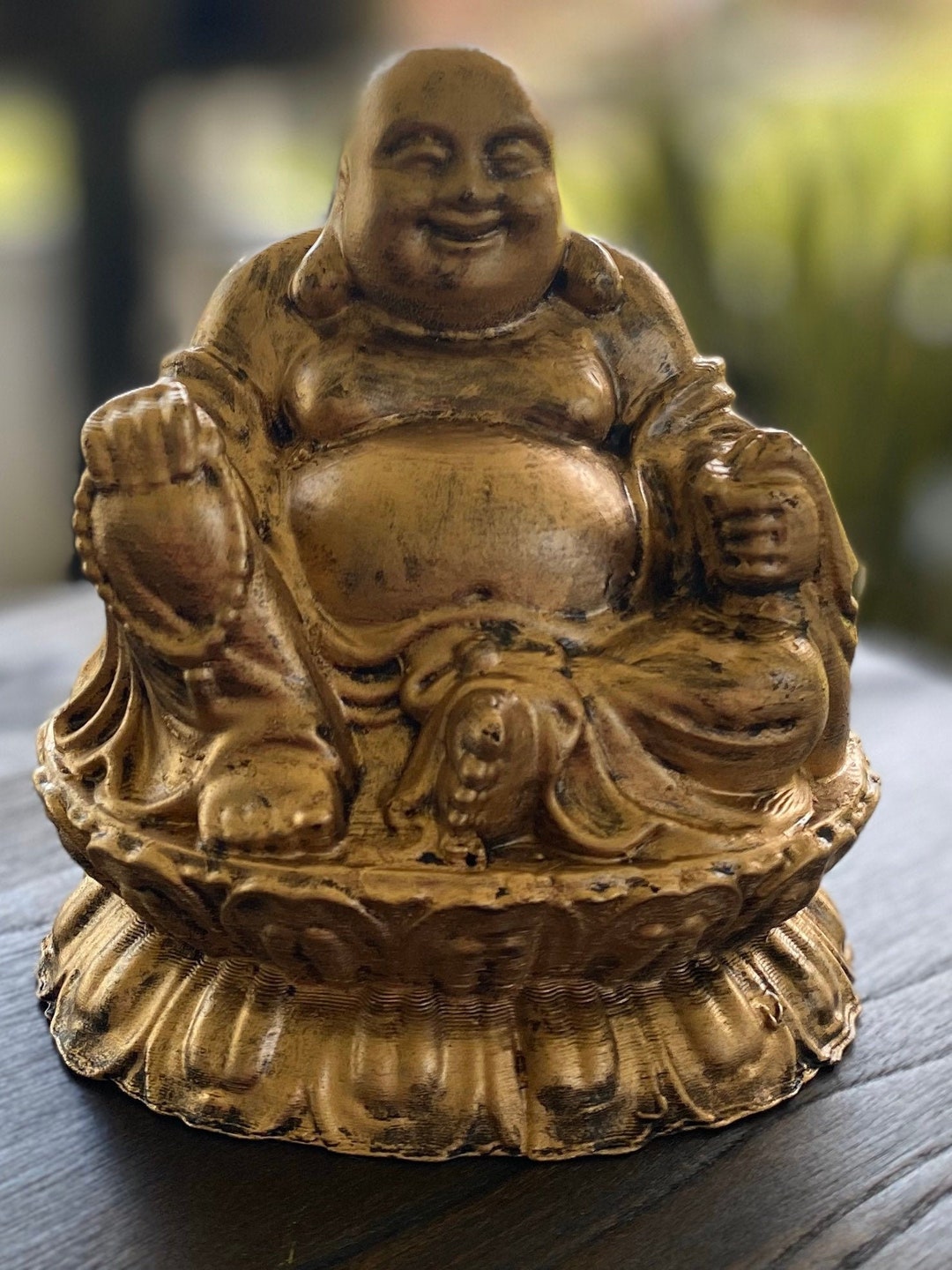 Happy Buddha 3D Printed and Hand Painted Sculpture - Etsy