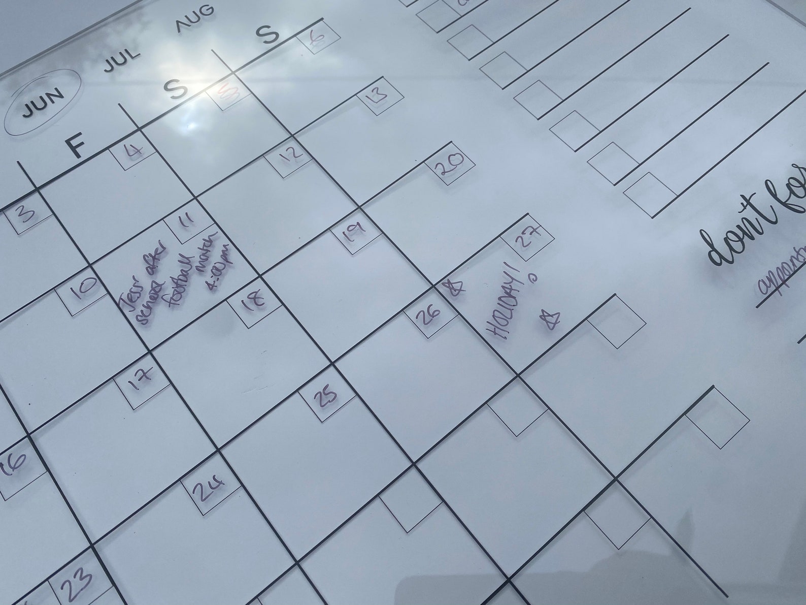 Monthly Wall Calendar UV Print on Acrylic Perspex, Family Schedule ...