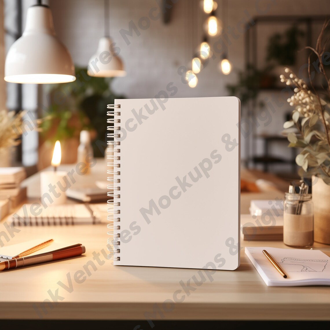 Spiral Notebook Mockup Spiral Notebook Blank Mockup Planner Mockup ...