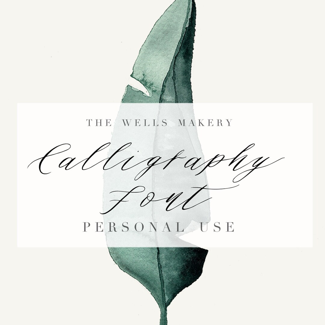 The Wells Makery Calligraphy Font - Etsy