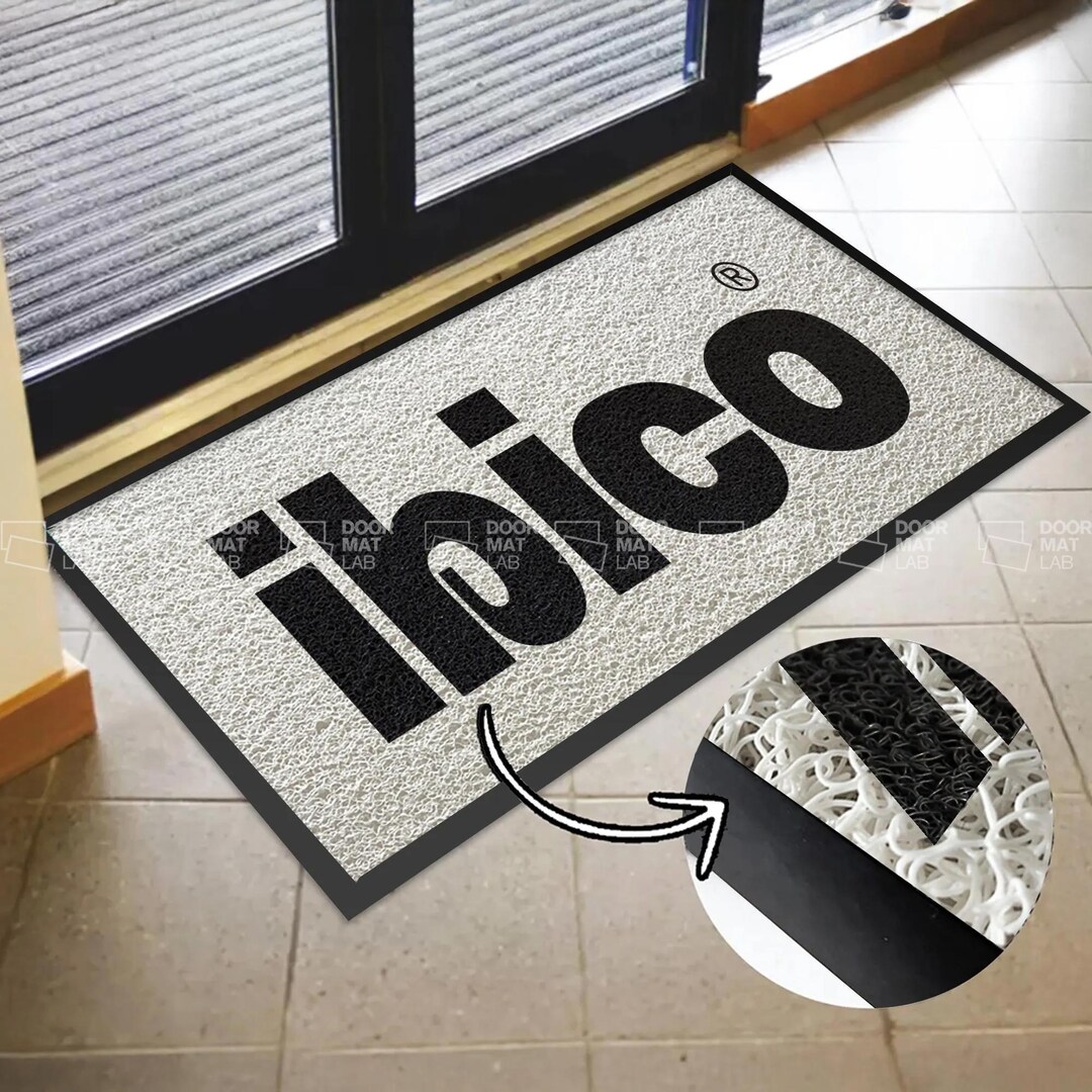 Logo Doormat, Curly Mat, Custom Size, Custom Logo Mat, Color Options ...