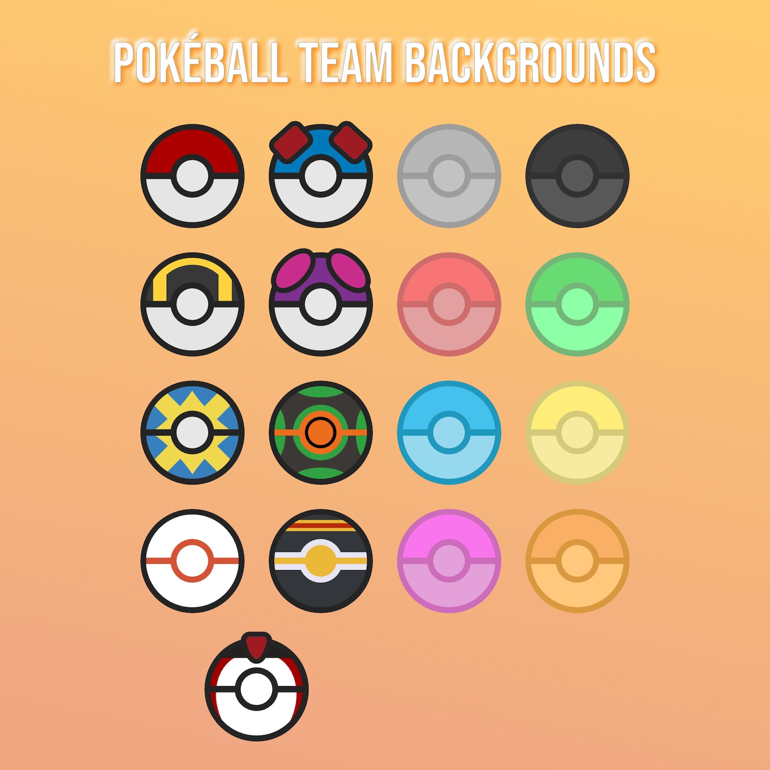 Pokéball Decor Backgrounds for Your Pokémon Team | Twitch / Youtube ...