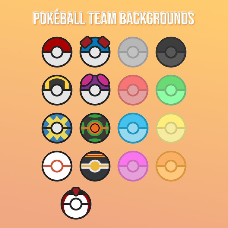 Pokéball Decor Backgrounds for Your Pokémon Team | Twitch / Youtube ...
