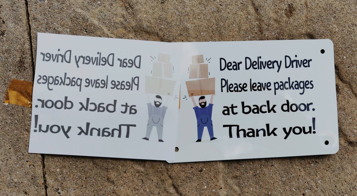 Personalised Delivery Note Metal Sign | Etsy