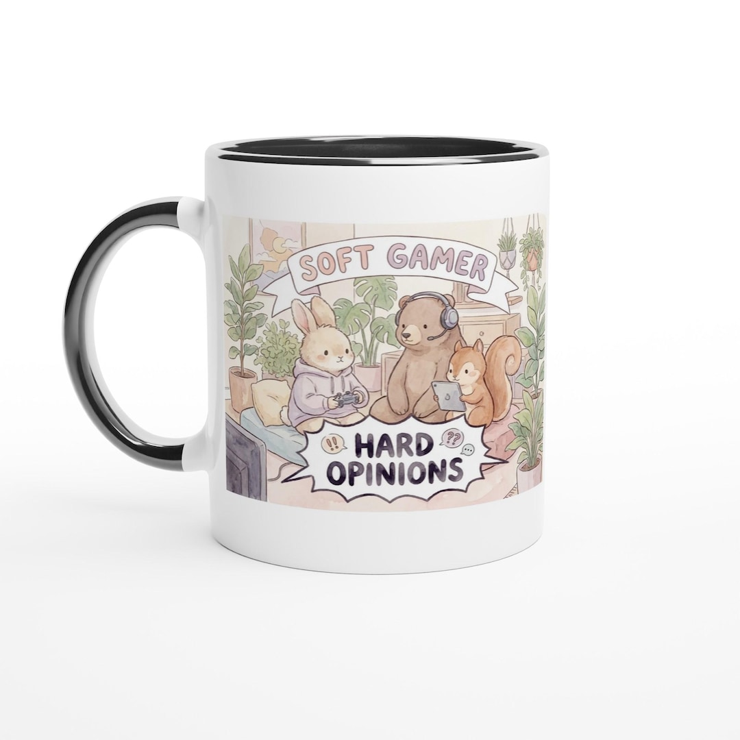 Soft Gamer, Hard Opinions – Funny Gamer Personality 11oz Mug - Etsy