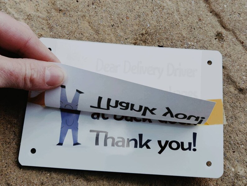 Personalised Delivery Note Metal Sign - Etsy UK