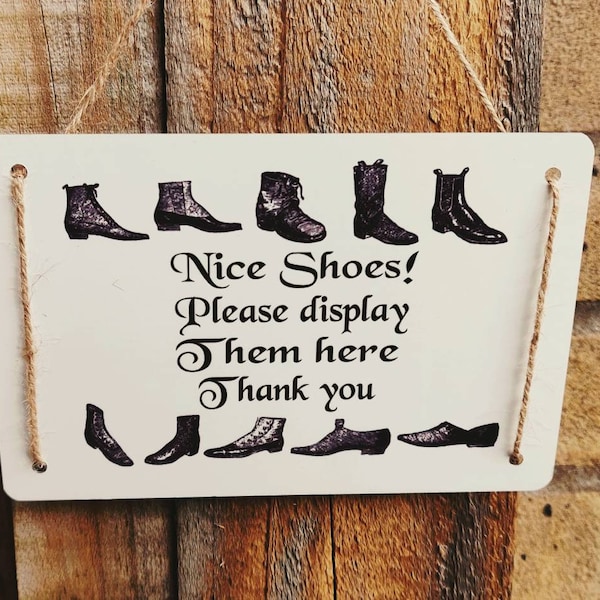 Shoes Removal Sign - Etsy