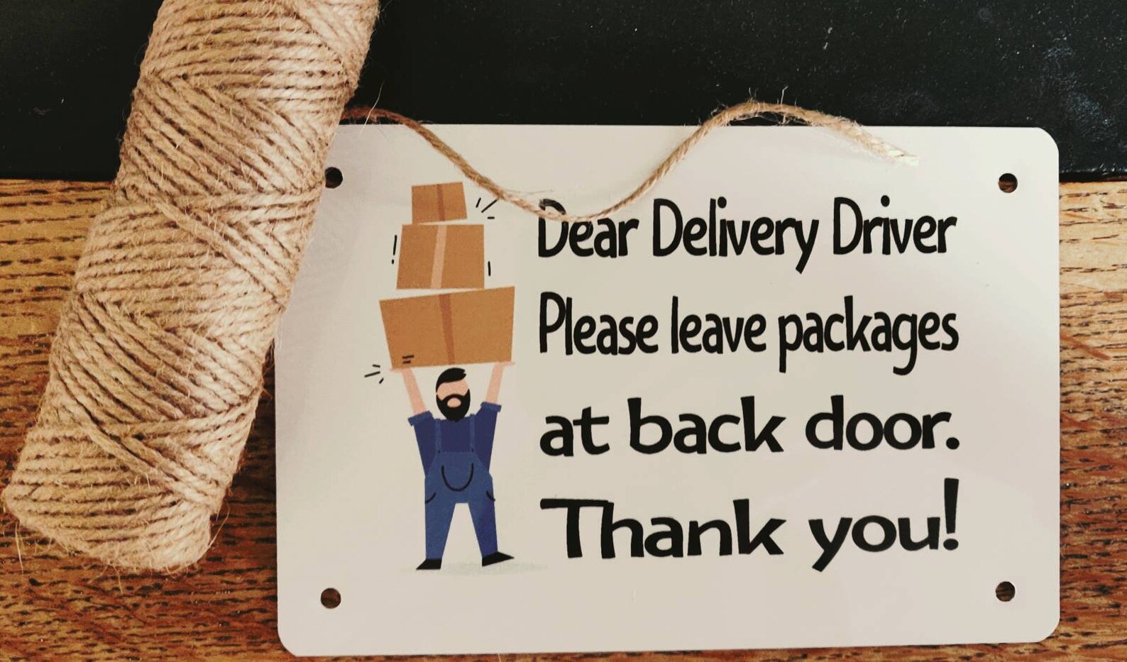 Personalised Delivery Note Metal Sign - Etsy UK