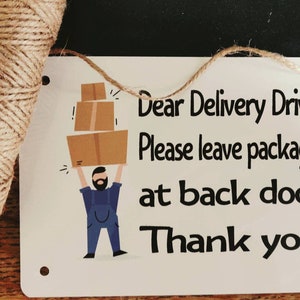 Personalised Delivery Note Metal Sign - Etsy UK