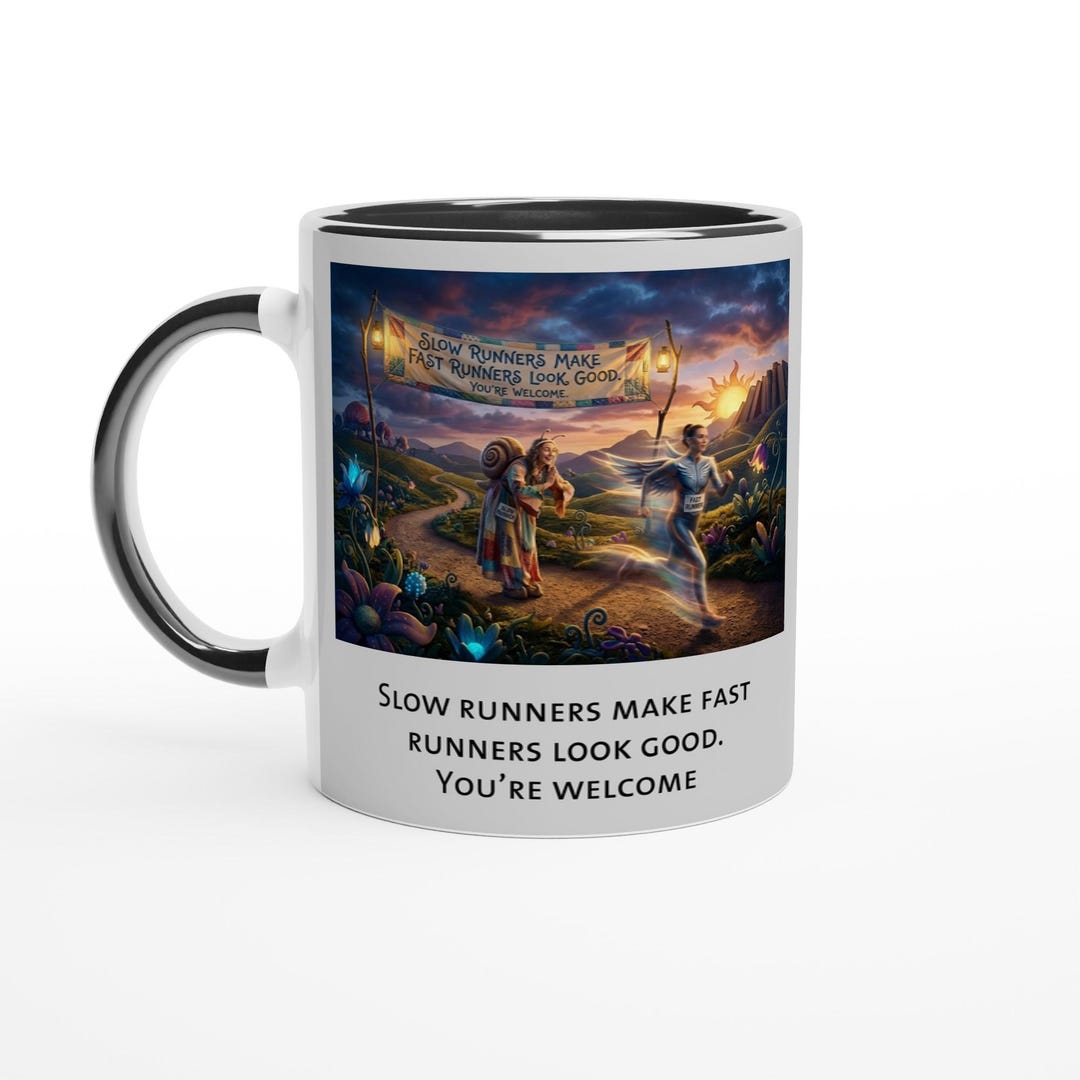 Slow Runners Make Fast Runners Look Good Mug – Funny Running Joke Cup ...