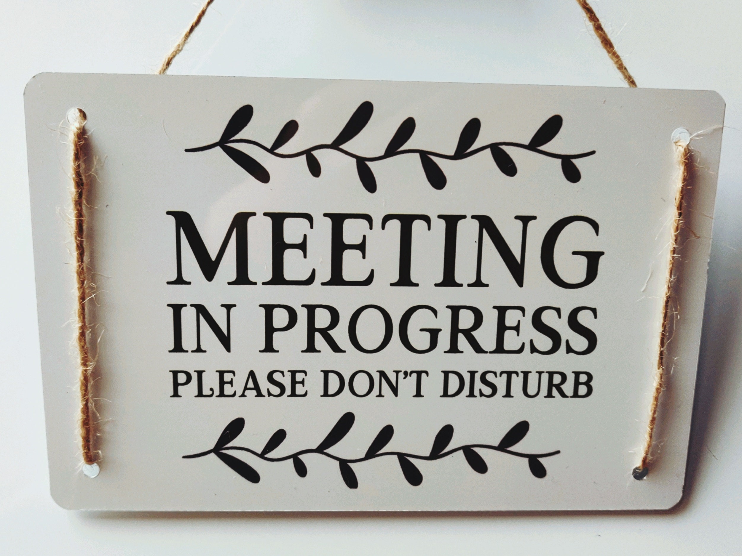Meeting in Progress Metal Aluminium Sign | Etsy