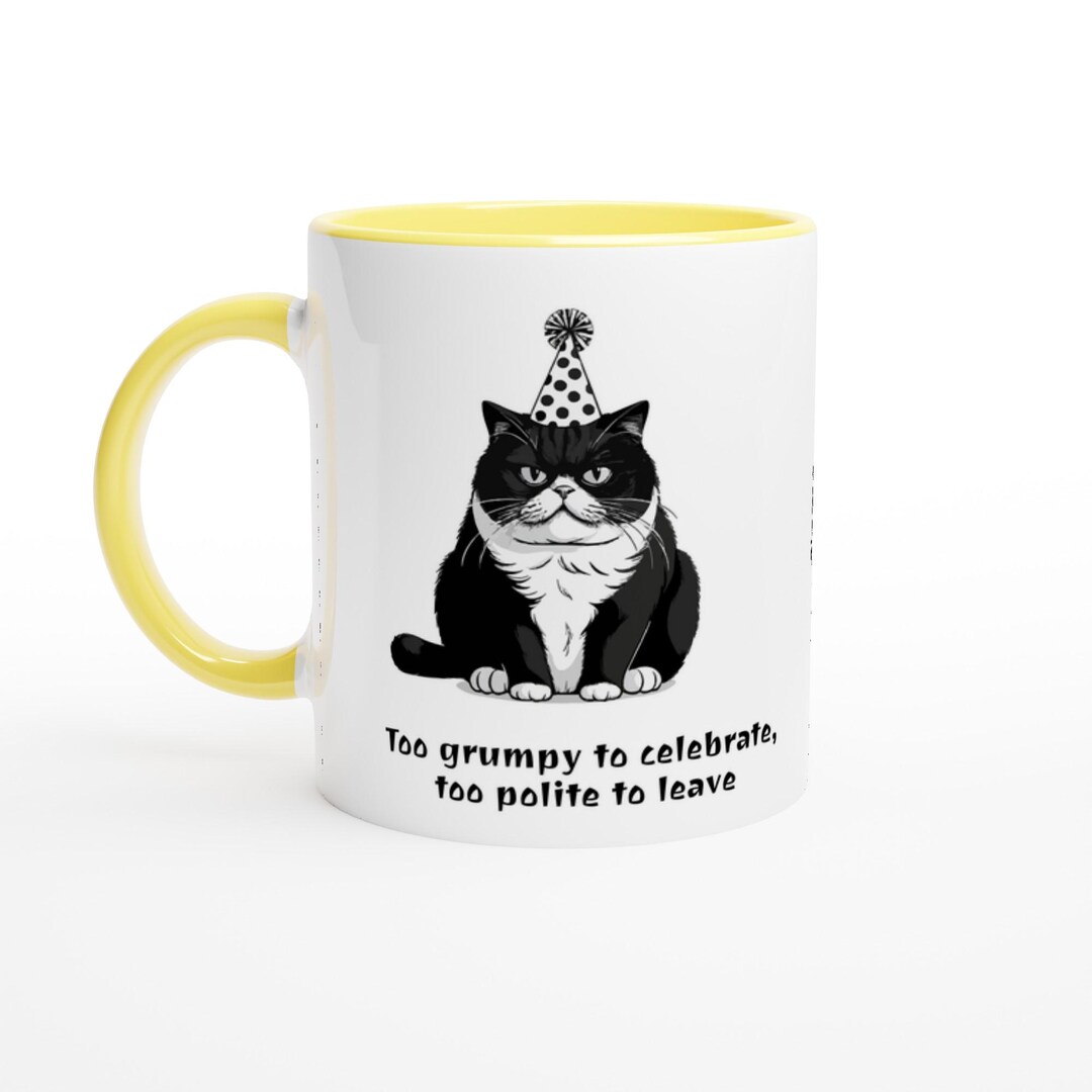 Grumpy Celebration Mug • Funny Introvert Gift • Sarcastic Humor Cup ...