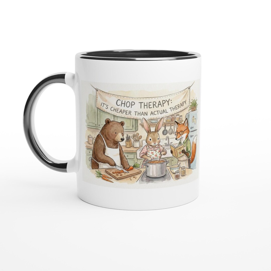 Chop Therapy: It’s Cheaper Than Actual Therapy – Funny Cooking Mug 11oz ...