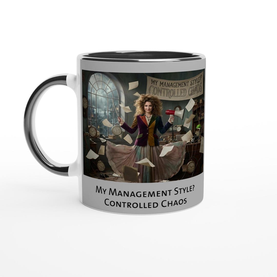 Management Style Mug – Controlled Chaos Quote – Funny Manager Gift ...