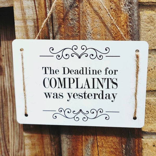 Complaint Sign - Etsy