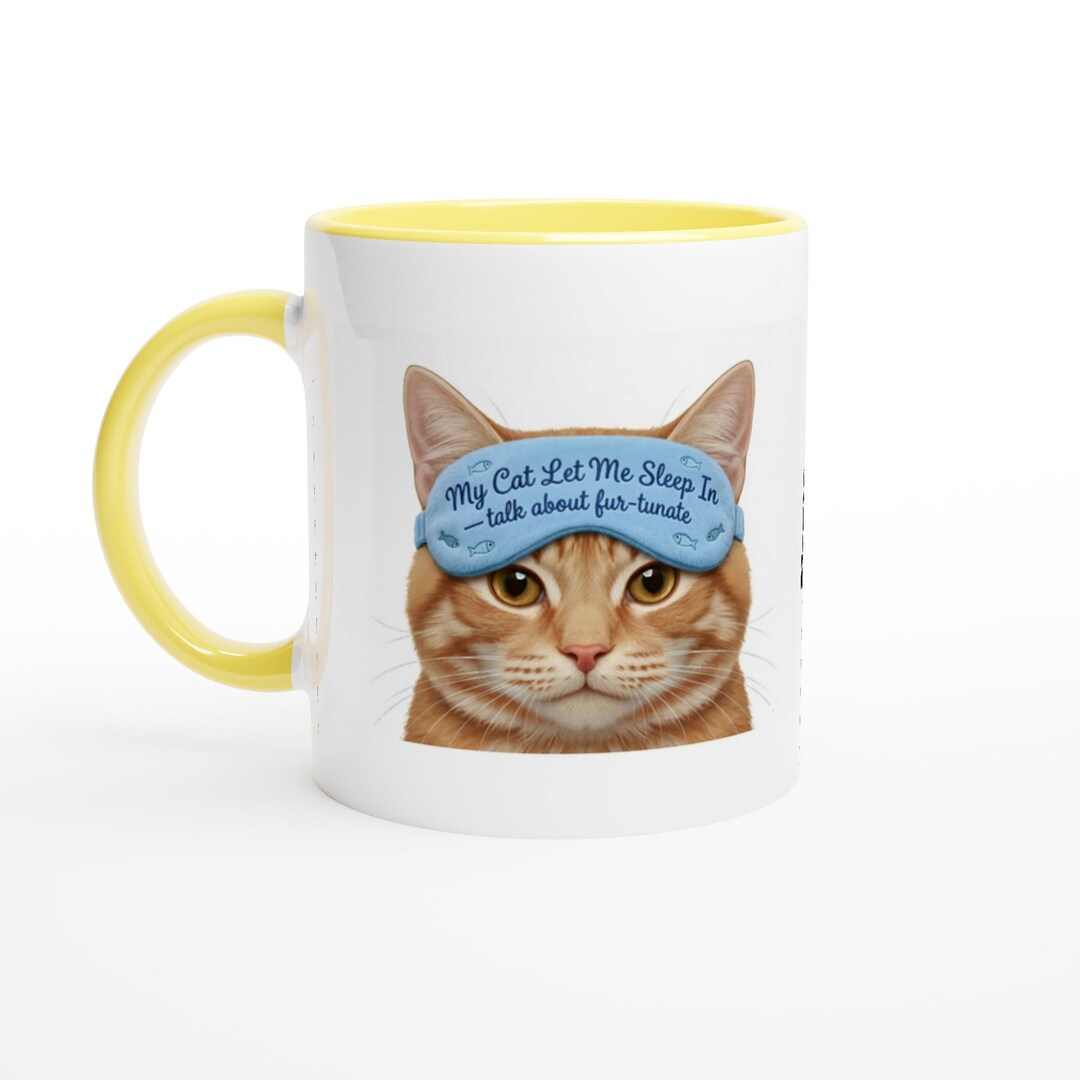 My Cat Let Me Sleep in Mug – Funny Cat Lover Gift – Cute Cat Parent ...