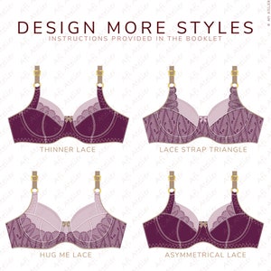 Afi Elegance Bra Lingerie Sewing Pattern - Package 1 Sizes - Instant ...