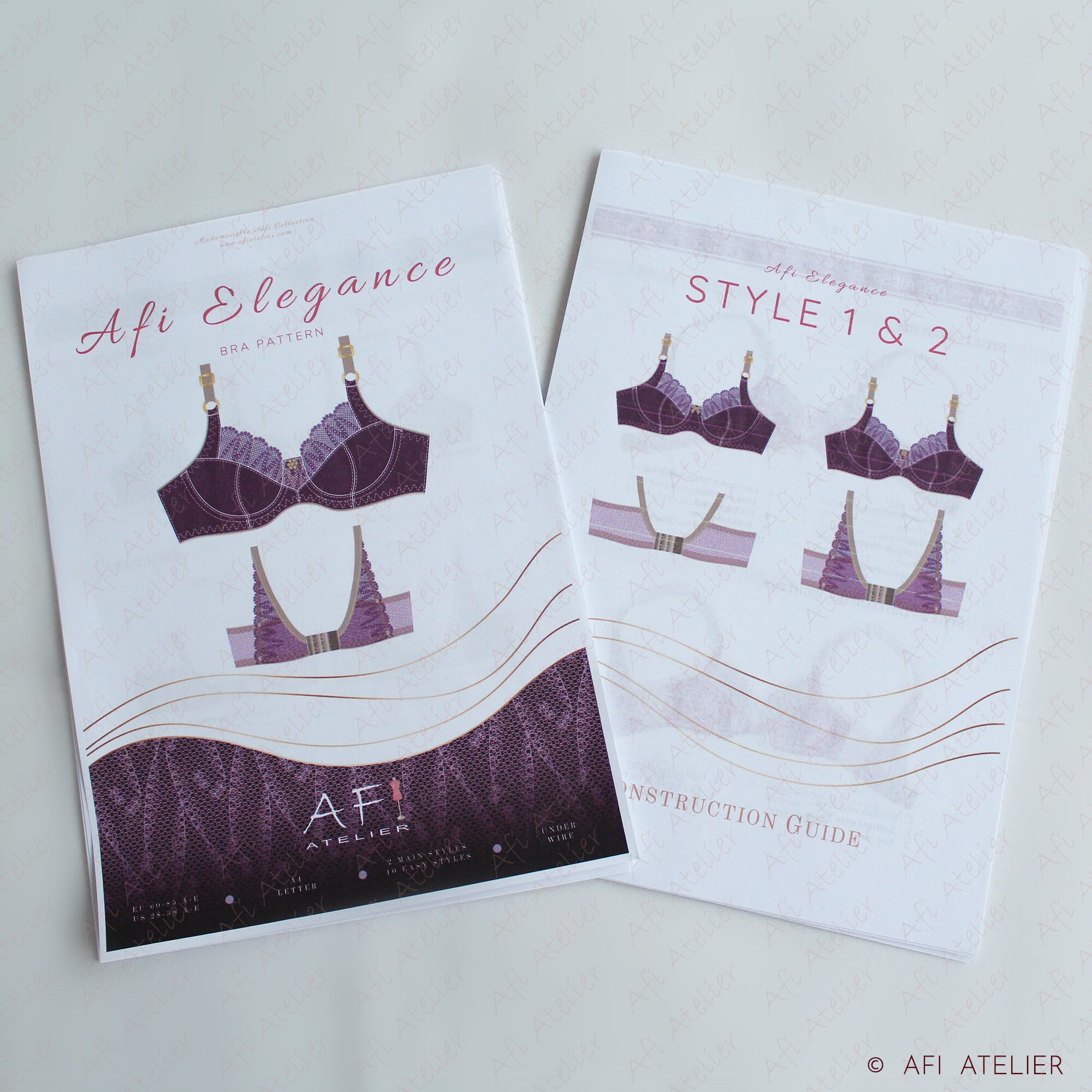 Afi Elegance Bra Lingerie Sewing Pattern Package 3 Sizes | Etsy