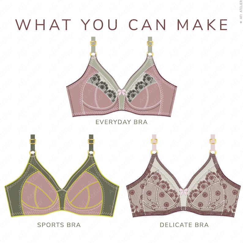 Afi Reverie Wireless Bra Sewing Pattern Package 1 Sizes - Etsy